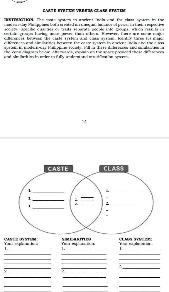 SOLVED: 'three (3) major differences and similarities between the caste system in ancient India ...