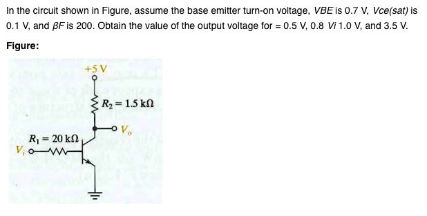 In the circuit shown in Figure, assume the base emitter turn-on voltage ...