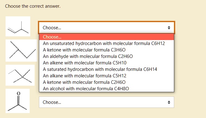 SOLVED:Choose the correct answer: Choose_ Choose_ An unsaturated hydrocarbon with molecular ...