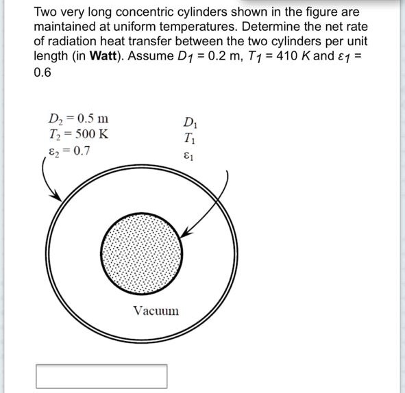 two very long concentric cylinders shown in the figure are maintained ...