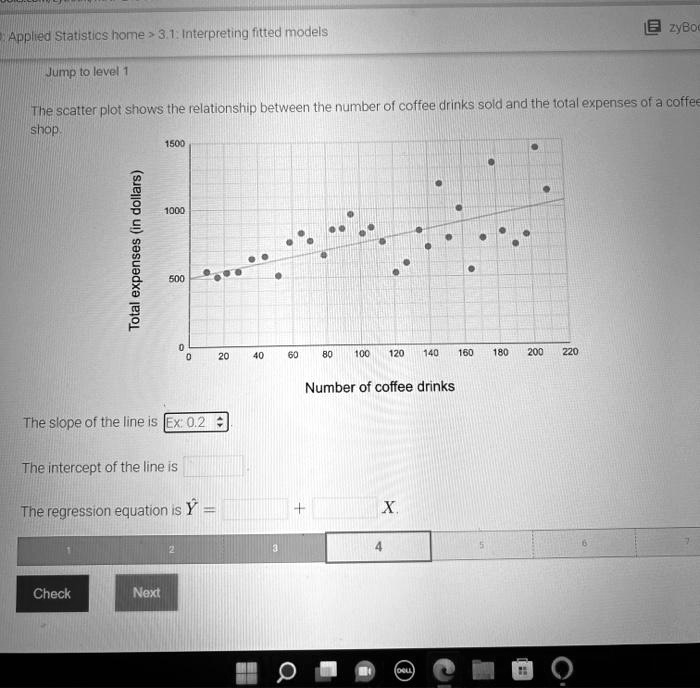 SOLVED: Applied Statistics 3.1 Interpreting fitted models Jump to level 1 The scatter plot shows ...