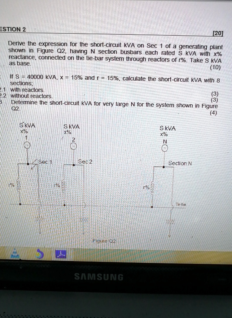 SOLVED: Electrical Protection 3 Section 2 [201] Derive the expression ...