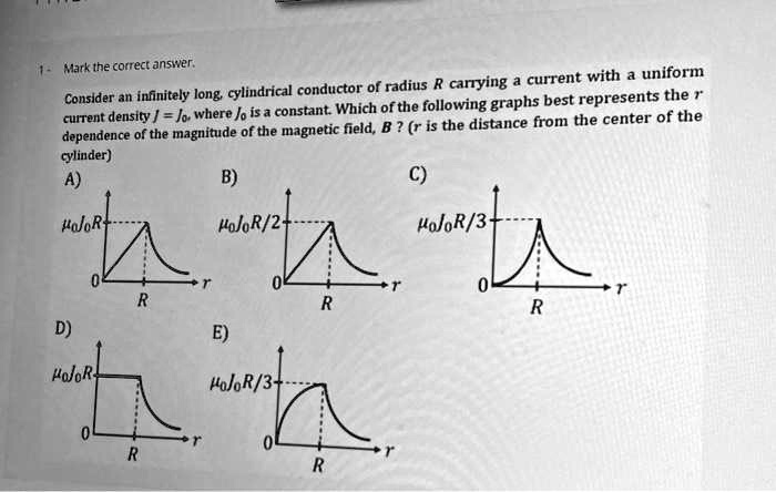 SOLVED: Texts: 1 Mark the correct answer. Consider an infinitely long ...