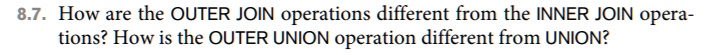 8.7. How are the OUTER JOIN operations different from the INNER JOIN ...