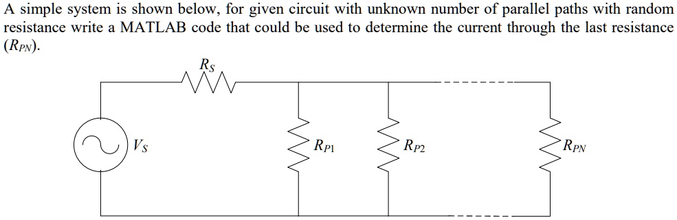 SOLVED: A simple system is shown below, for given circuit with unknown ...