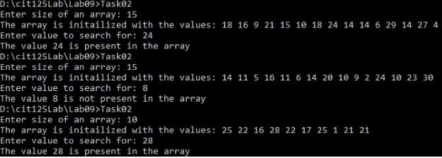 Solved Task02 Write A Vb Program That Prompts For And Reads The Size Of An Integer Array It