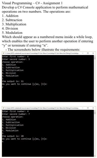 Solved Visual Programming C Assignment 1 Develop A C Console 5281