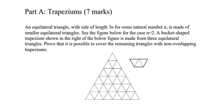 SOLVED: Part A: Trapeziums marks) An equilateral triangle; with side of ...