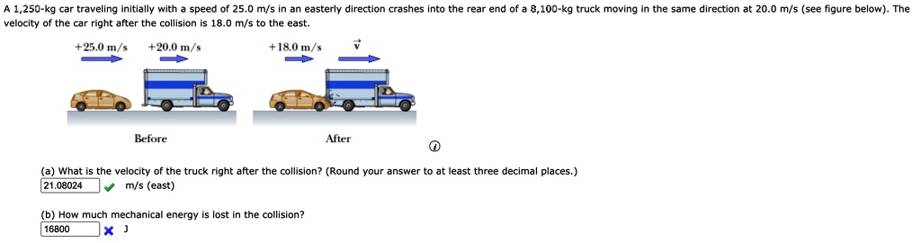 SOLVED:1,250-kg car traveling initially with speed of 25,0 m/s in a ...