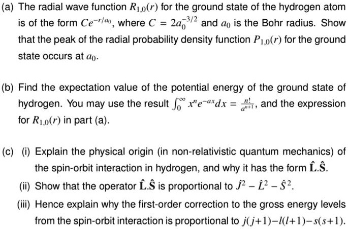 a the radial wave function r10r for the ground state of the hydrogen ...
