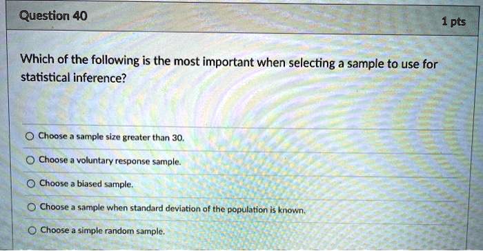 SOLVED:Question 40 1 pts Which of the following is the most important ...