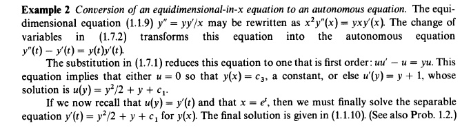SOLVED: Example 2 Conversion Of an equidimensional-in-X equation to an ...