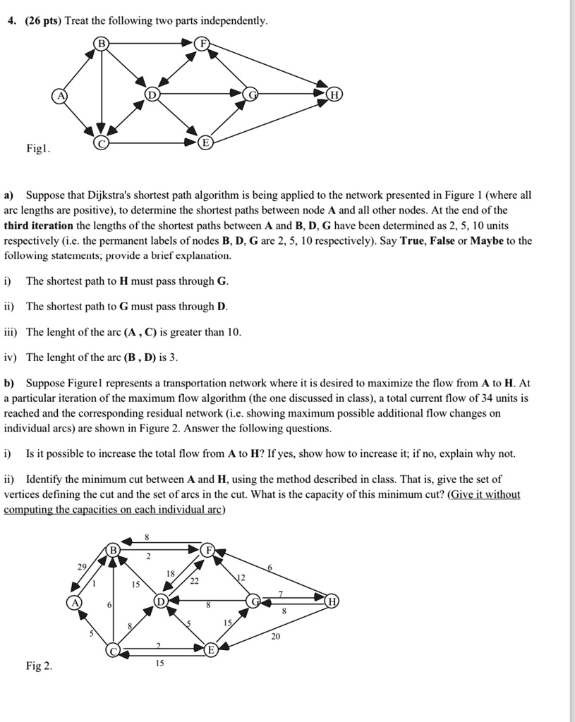 SOLVED: (26 pts) Treat the following two parts independently. a ...