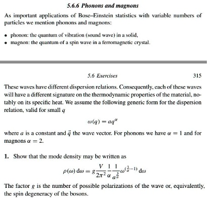 SOLVED: 2. determine the partition function using Bose-Einstein ...