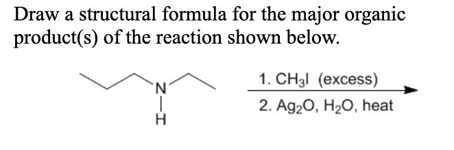 SOLVED: Draw the structural formula for the major organic product(s) of ...