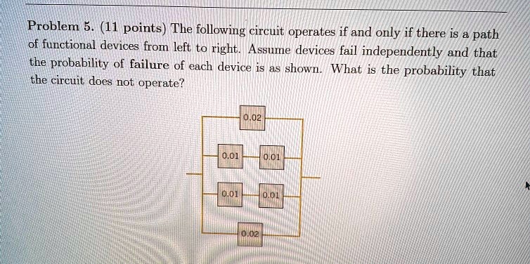 Solved Problem 5 11 Points The Following Circuit Operates If And Only If There Is Path Of 9731