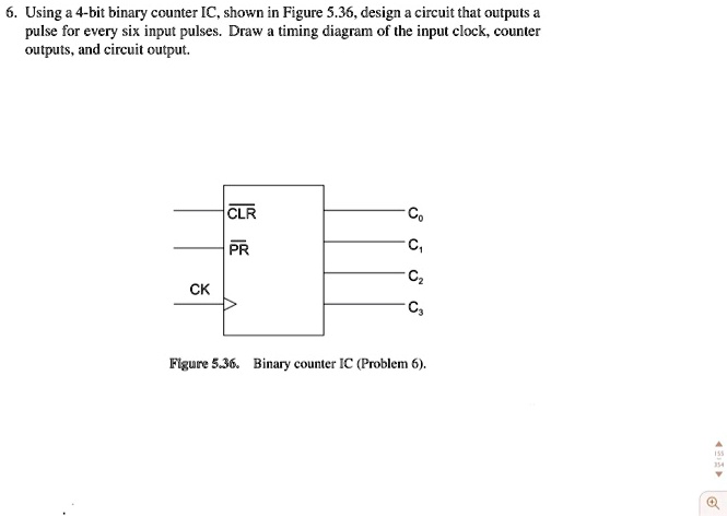 Solved Using A 4 Bit Binary Counter Ic Shown In Figure 536 Design A 7431