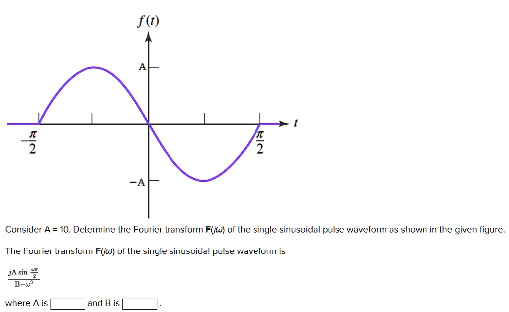 Consider A=10. Determine the Fourier transform F(jomega ) of the single ...