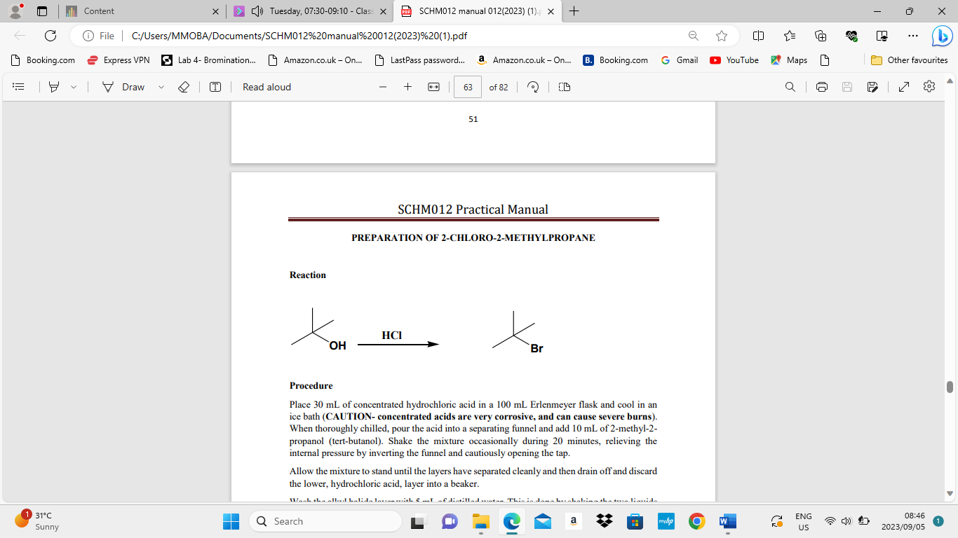 Content ×|> ??) Tuesday, 07:30-09:10 - Clas: SCHM012 manual 012(2023 ...