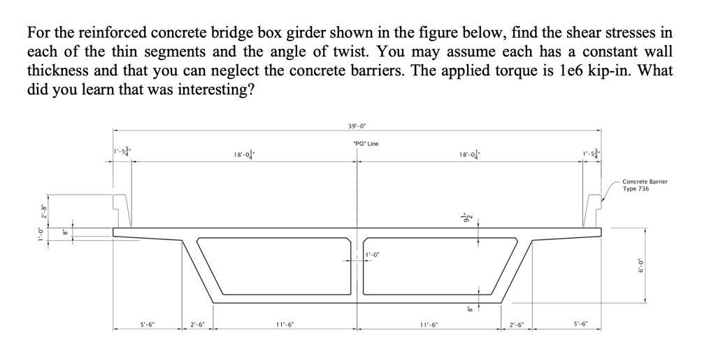 SOLVED: Thank you for the help. For the reinforced concrete bridge box ...