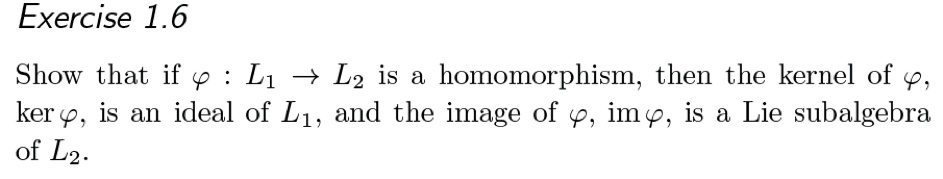 SOLVED: Exercise 1.6 Show that if p : L1 - Lz is a homomorphism, then ...
