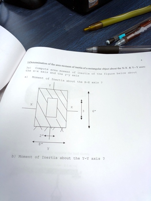SOLVED: 3a) the x-x axis and the y-y axis a) Y b) Moment of Inertia ...