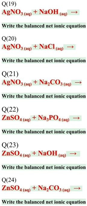 SOLVED: Q(19) AgNO3 (aq) + NaOH (aq) Write the balanced net ionic ...