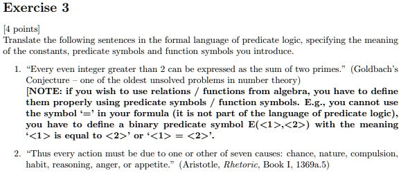 exercise 3 4 points translate the following sentences in the formal ...