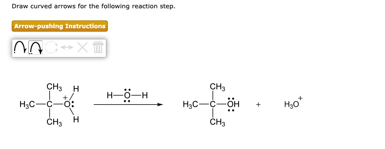 SOLVED: Draw curved arrows for the following reaction step Arrow-pushing Instructions CH3 H2C ...