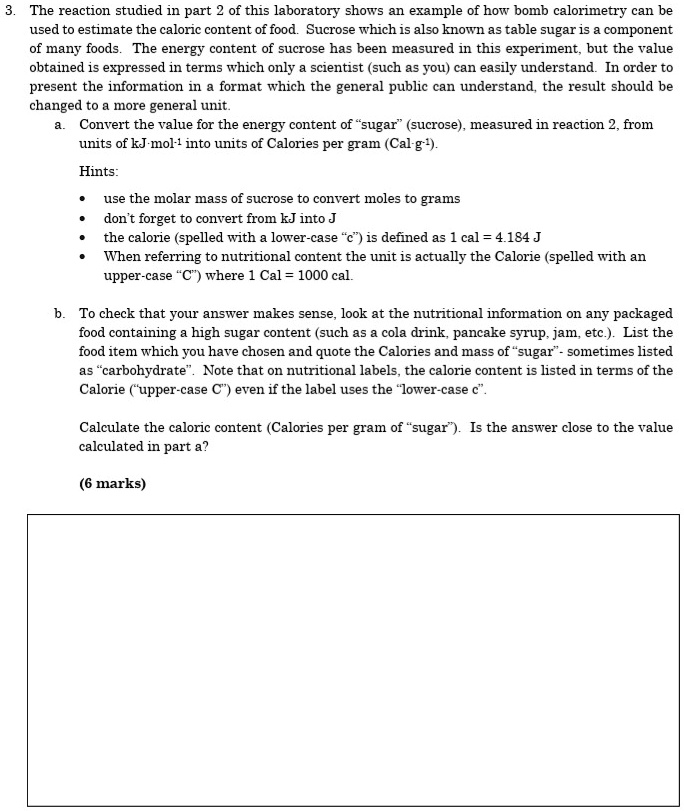SOLVED: The reaction studied in part 2 of this laboratory shows an ...