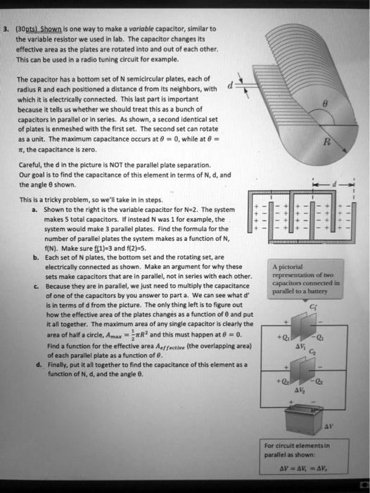 SOLVED: (30pts] Shown make vorloble capacitor; sImilar variable ...