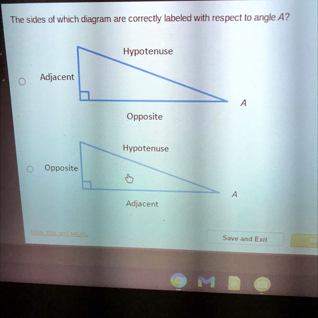 The sides of which diagram are correctly labeled with respect to angle ...