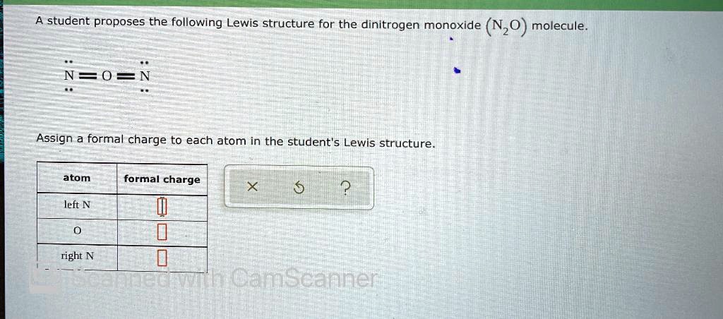 SOLVED: A student proposes the following Lewis structure for the ...