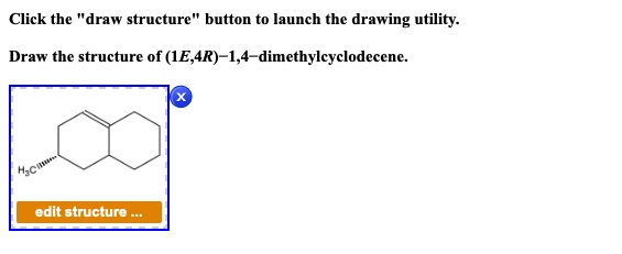 SOLVED: Click the "Draw Structure" button to launch the drawing utility: Draw the structure of ...