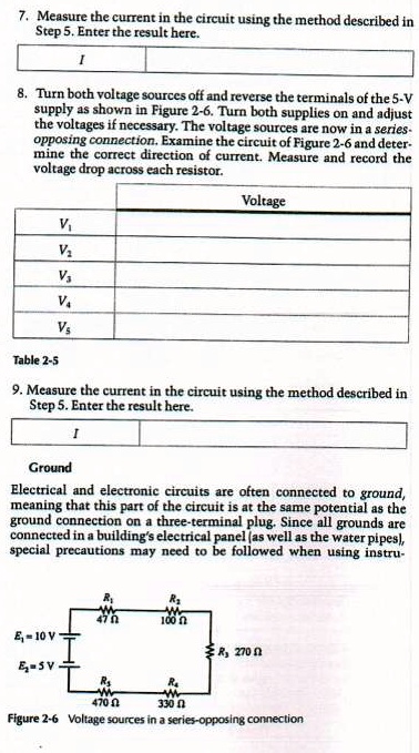 SOLVED: Measure the currcnt in the circuit using the method described ...