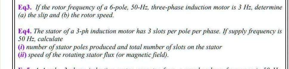 SOLVED: I need the answer as soon as possible. Eq3. If the rotor ...