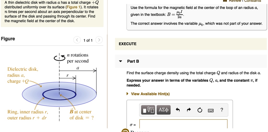 mt donsidls a thin dielectric disk with radius has total charge q distributed uniformly over its ...