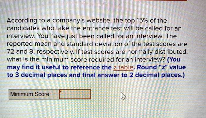 according to a companys website the top 15 of the candidates who take ...