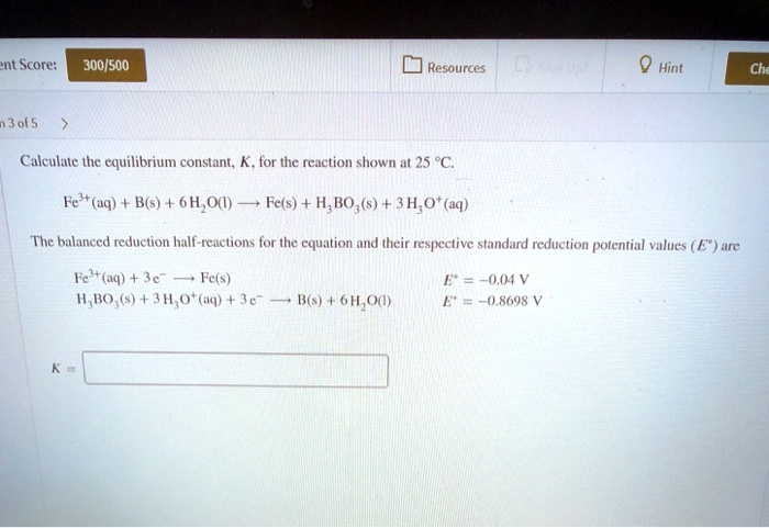 Solved Text Nt Score 300 500 Resources Hint 3of5 Calculate The