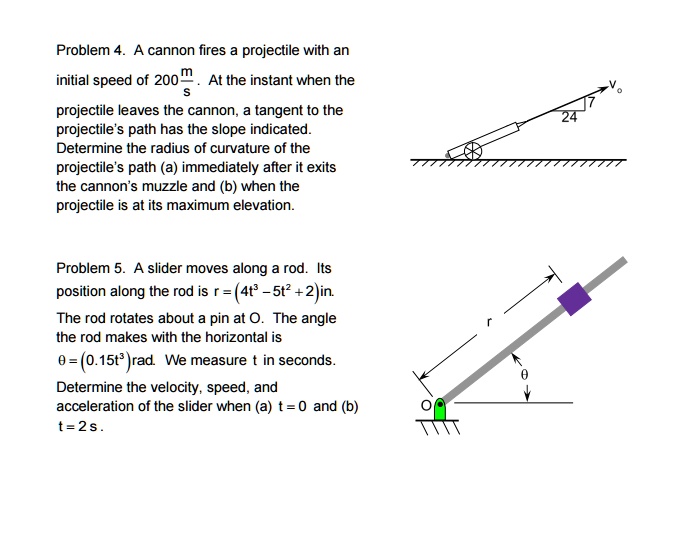 SOLVED: Problem 4. A cannon fires a projectile with an initial velocity ...