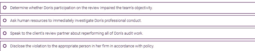 Determine whether Don's participation on the review impaired the team's ...