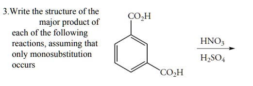 SOLVED: 3.Write the structure of the major product of each of the ...