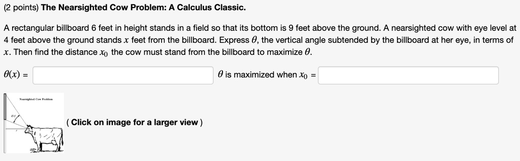 points the nearsighted cow problem a calculus classic a rectangular ...