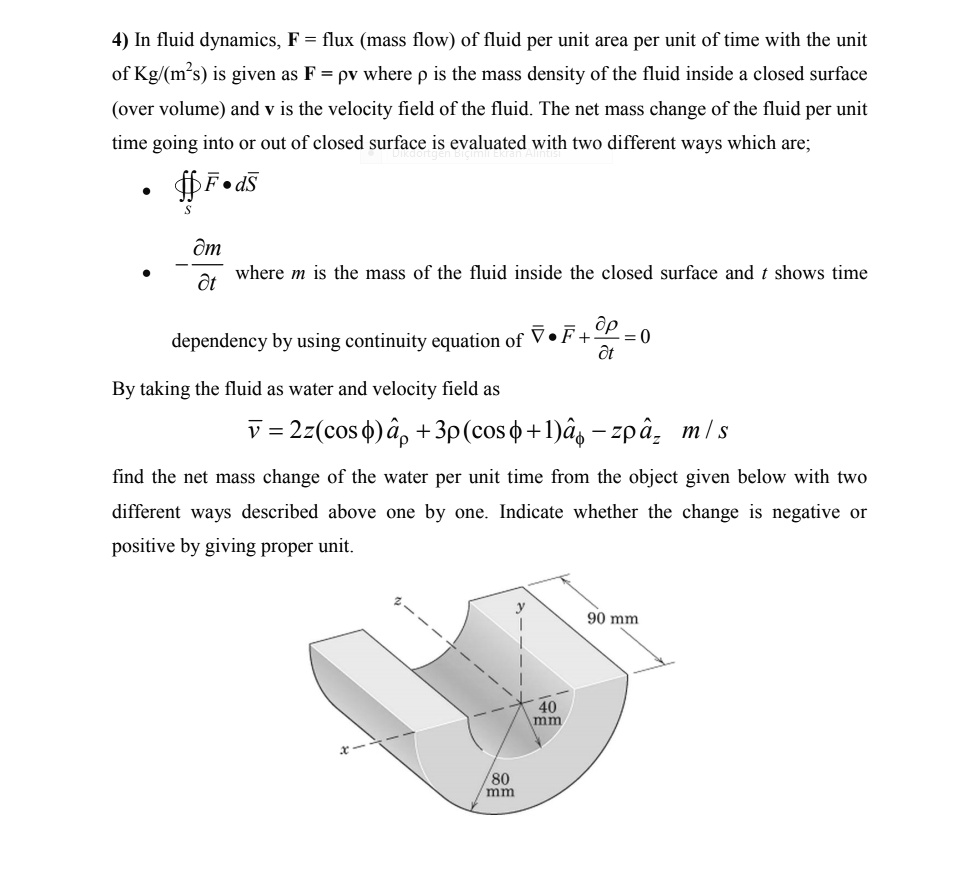 in fluid dynamics f flux mass flow of fluid per unit area per unit of ...