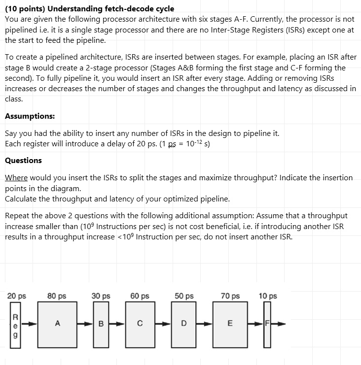 SOLVED: Understanding the Fetch-Decode Cycle You are given the following processor architecture ...
