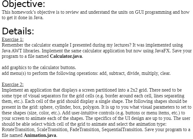 SOLVED: Objective: This homework's objective is to review and ... SOLVED: Objective: This homework's objective is to review and ...