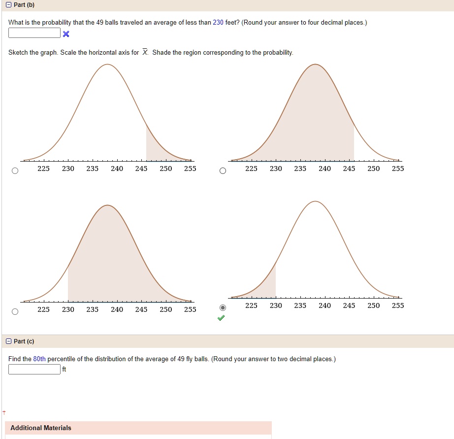 Part b what is the probability that the 49 balls traveled an...