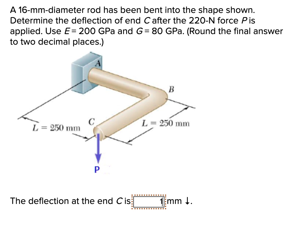 SOLVED: A 16-mm-diameter rod has been bent into the shape shown ...