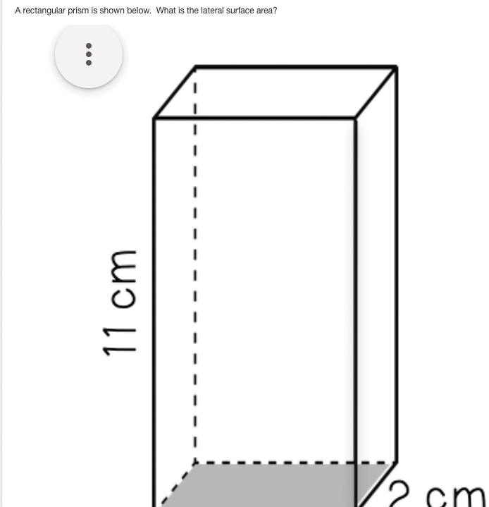 a rectangular prism is shown below what is the lateral surface area rectangular prism shown ...