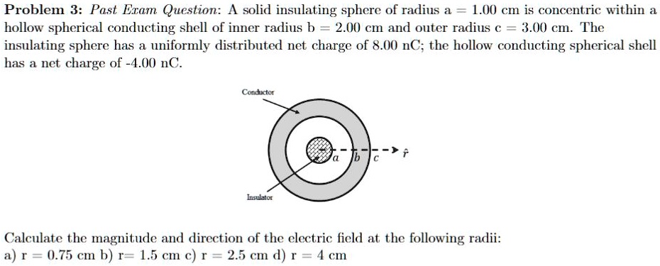 problem 3 past eram question a solid insulating sphere of radius a 100 ...